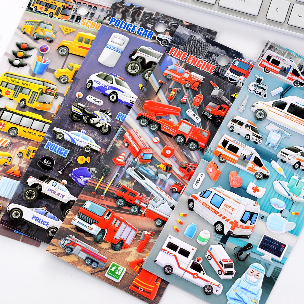 Jual STIKER PUFFY TEMA TRANSPORTATION - STIKER TEMPEL MOBIL ANAK 3D ...