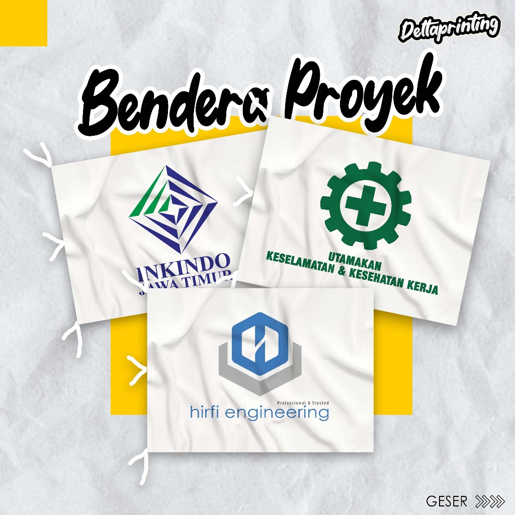 Jual 1-2 HARI JADI CETAK BENDERA CUSTOM PRINTING PROYEK K3 INSTANSI ...