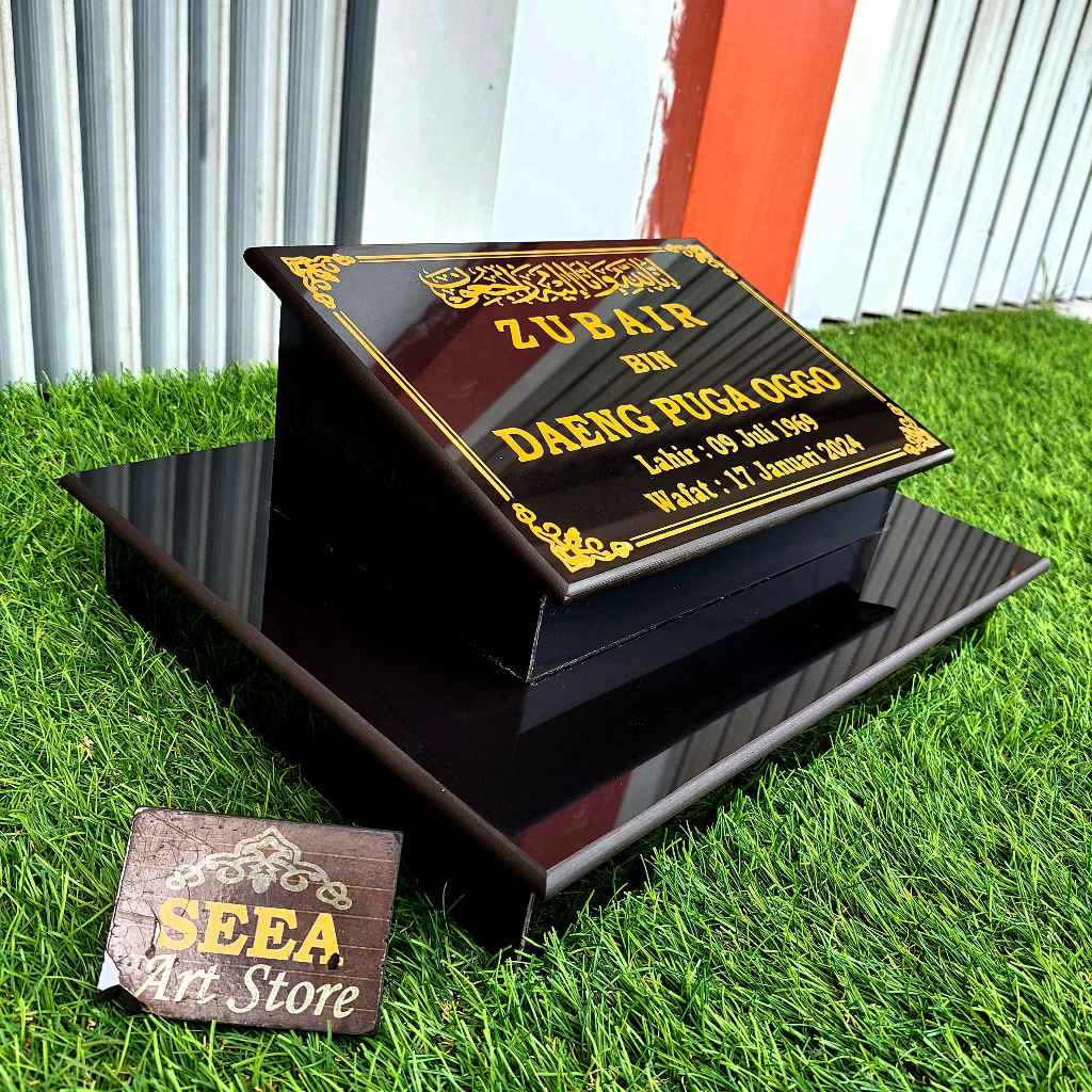 Jual BATU NISAN MAKAM MAESAN FULL GRANIT TILE TOGA HITAM/PUTIH 30*20 30 ...
