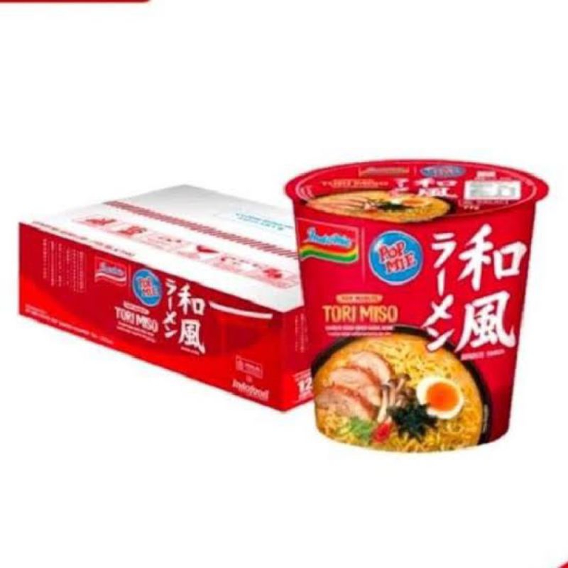 Jual Pop Mie Instant Reguler Kuah Ramen Tori Miso Kemasan Dus Isi 12 Pcs Shopee Indonesia