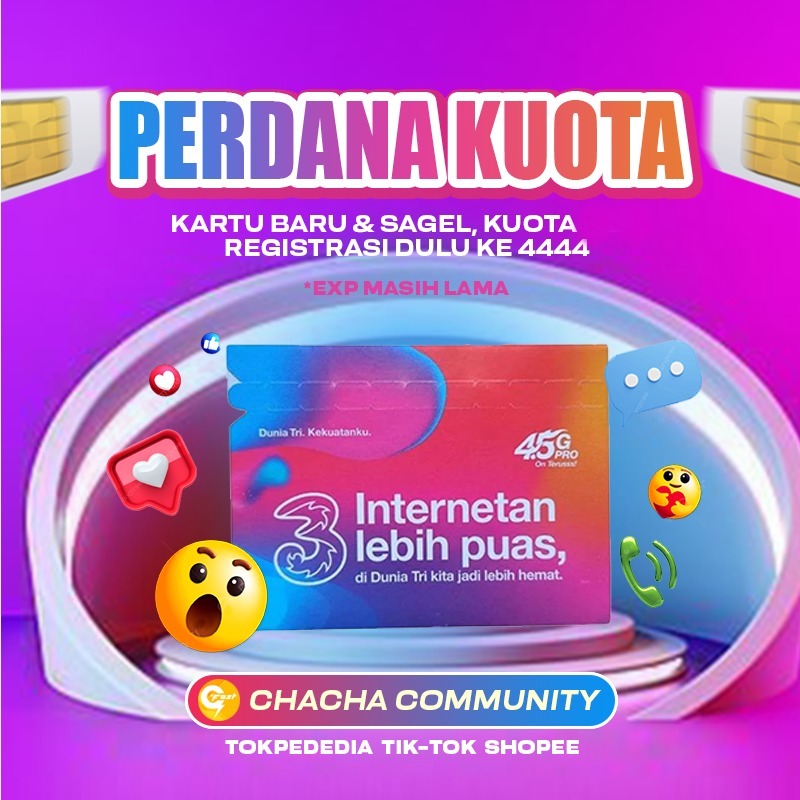Jual KARTU PERDANA TRI/THREE 3GB NASIONAL | Shopee Indonesia