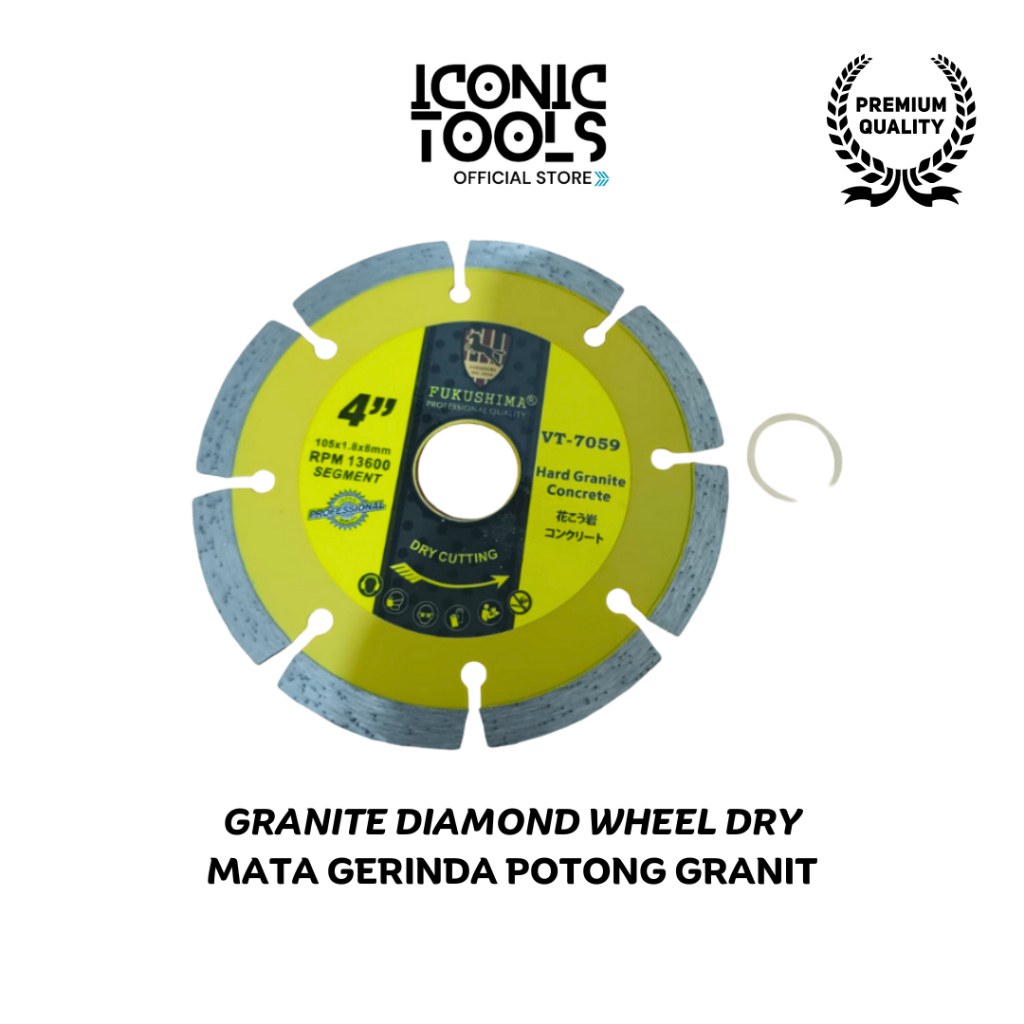 Jual Mata Gerinda Potong Granit 4" FUKUSHIMA / Diamond Wheel Dry ...