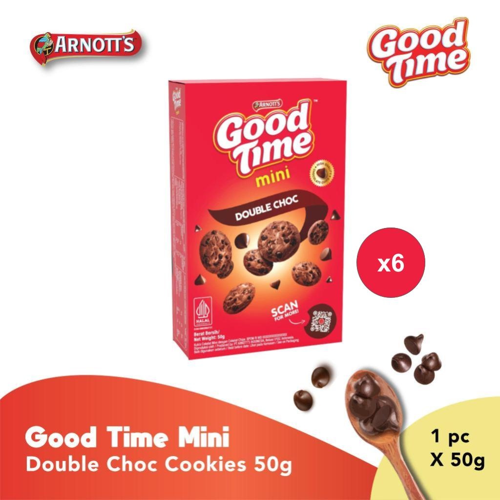 Jual GOOD TIME MINI BOX COOKIES RASA DOUBLE CHOCO 50gr (HARGA PER PCS ...