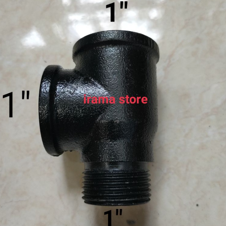 Jual JCC TEE T JET PUMP 3 WAYS 1 BESI TEBAL Tee 3 way Besi Tabung Pompa ...