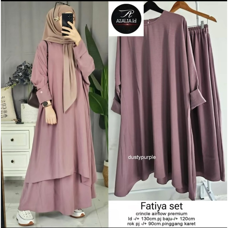 Jual FATIYA LONG SET ROK JUMBO LD 110 & LD 130 ONE SET TUNIK CRINGKEL ...
