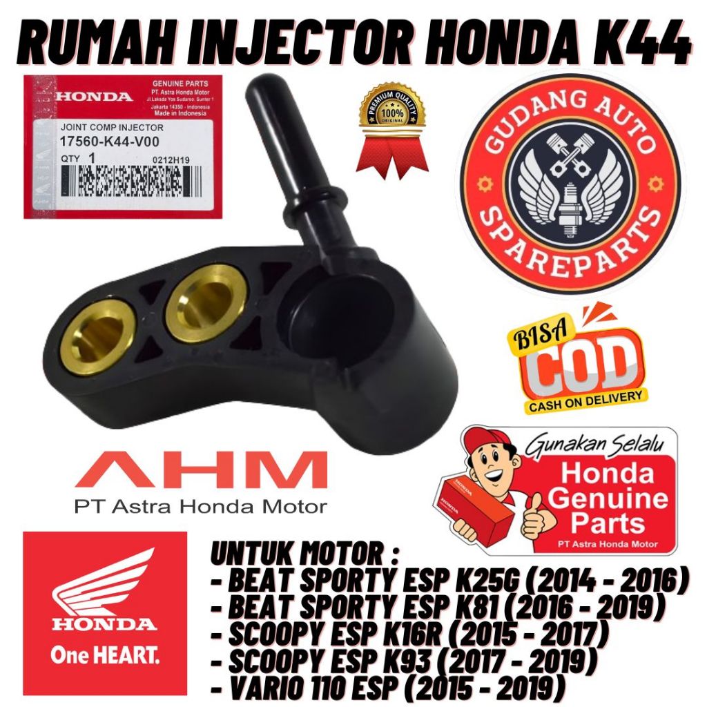 Jual Original AHM Rumah Injektor Honda Beat Sporty Pop Scoopy ESP Vario ...