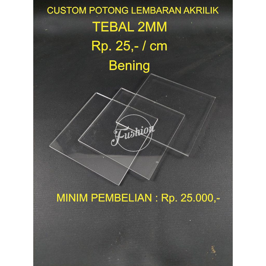 Jual Acrylic/Akrilik Bening 2mm Tebal Lembaran Custom/Ecer/Potongan Bahan | Shopee Indonesia