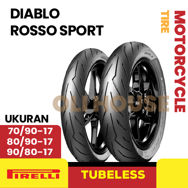 Jual BAN MOTOR PIRELLI DIABLO ROSSO SPORT 70/90 80/90 90/80 RING 17 ...