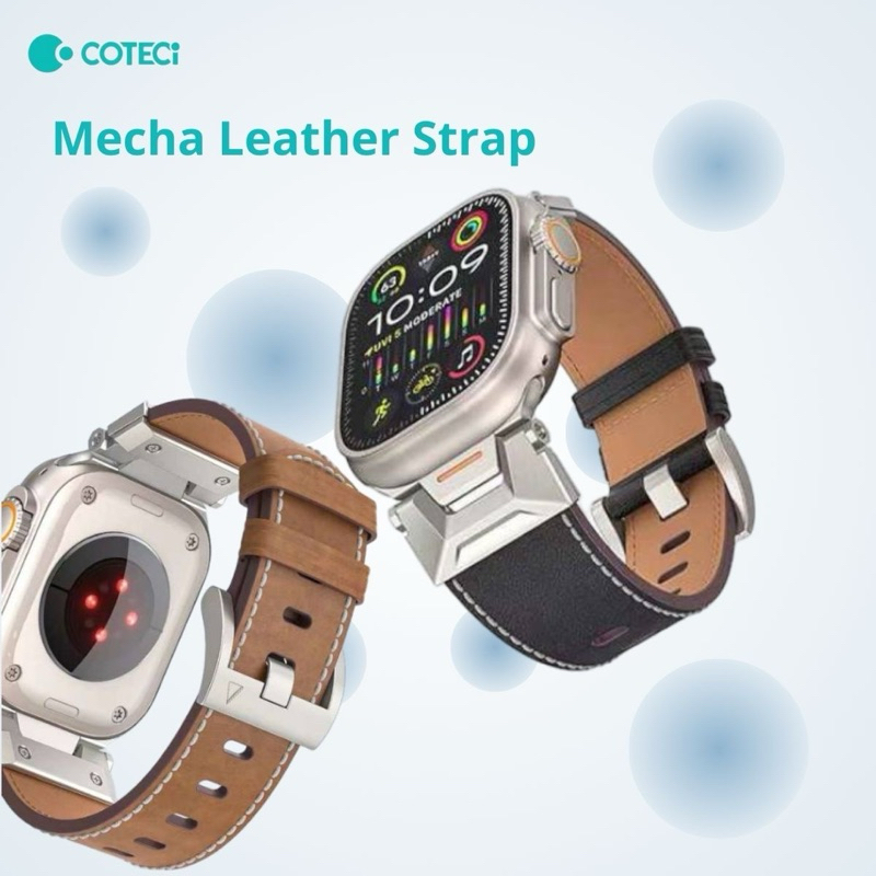 Jual Mecha leather tali apple watch series 10 ultra 1 2 stainless belt ...