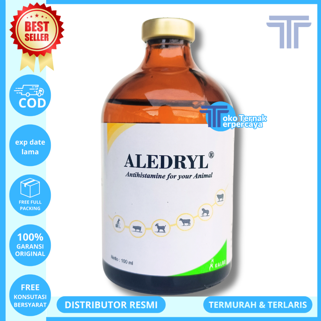 Jual ALEDRYL 100 ML - Antihistamin Hewan Sapi Kuda dll KALBE Like ...