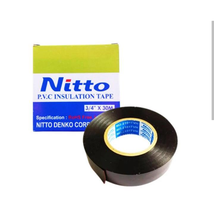 Jual ISOLASI NITTO ISOLASI LISTRIK HITAM PVC 3/4" 30M ASL | Shopee ...