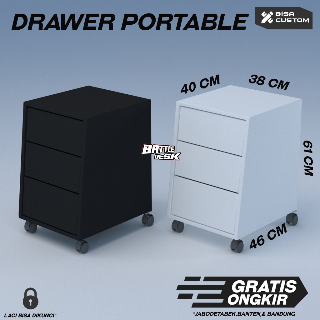 Jual Drawer roda - Rak Meja Lemari Kecil Nakas Side table Cabinet ...