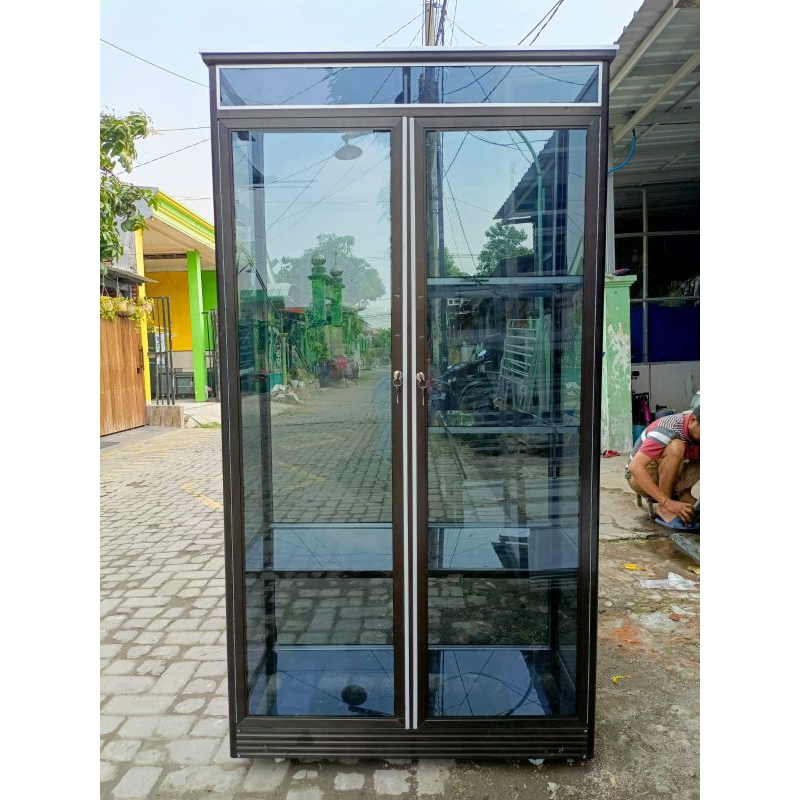 Jual Lemari baju kaca 2 pintu | Shopee Indonesia