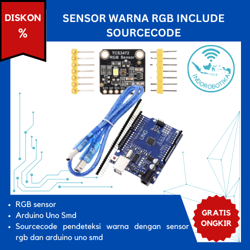 Jual pendeteksi warna dengan sensor rgb dan arduino | Shopee Indonesia