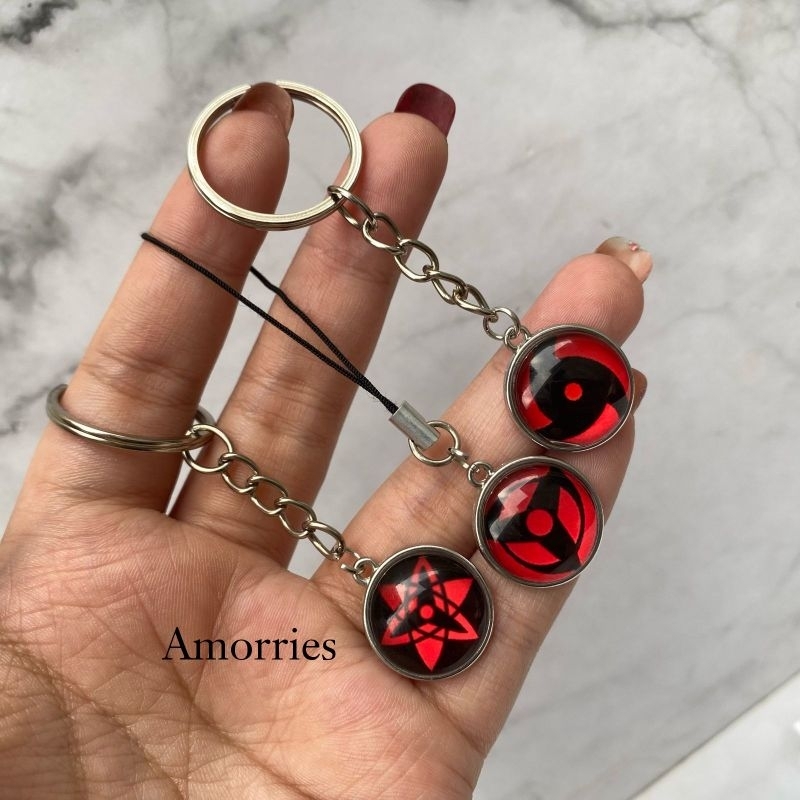 Jual Gantungan Kunci Sharingan Kakashi Sasuke Itachi / Keychain Naruto Sasuke Itachi Kakashi ...