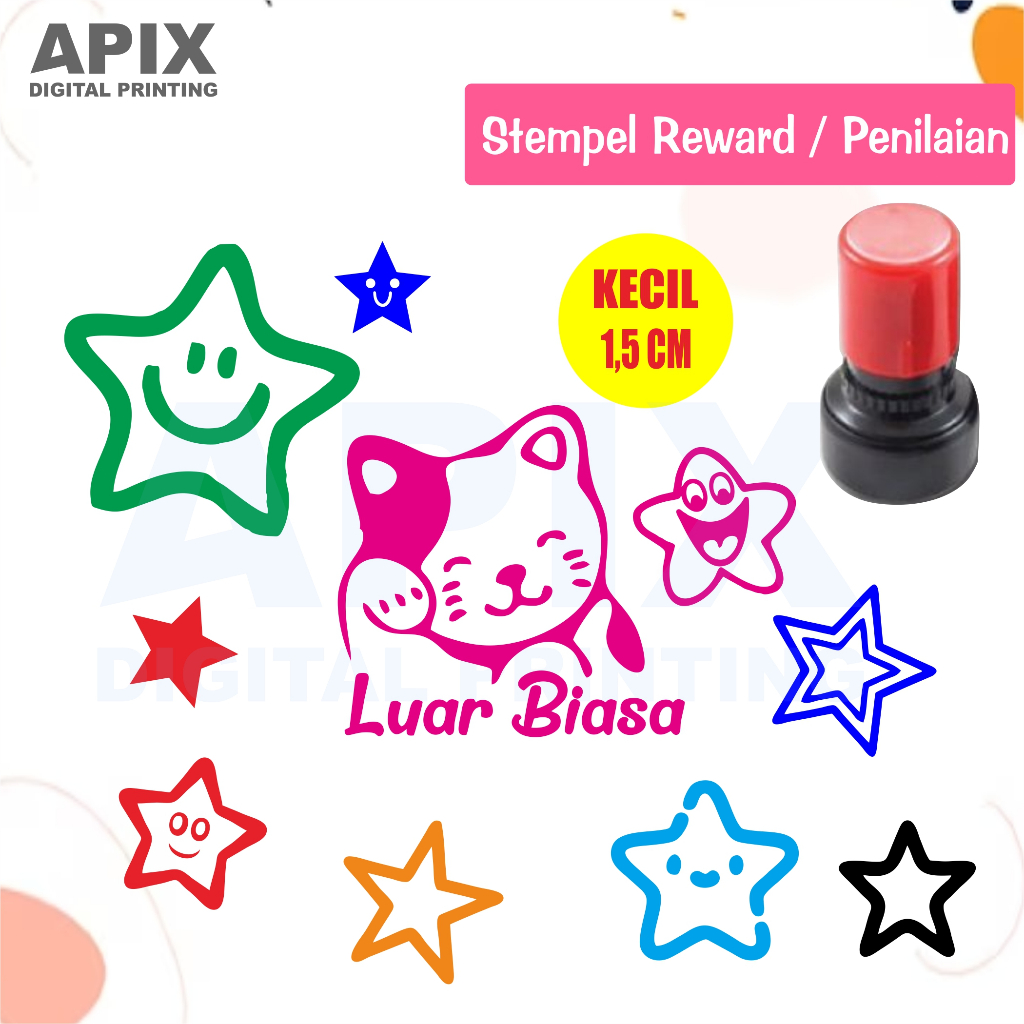 Jual Stempel Guru Bintang [KECIL] Star Teacher Stamp Penilaian Rewards ...