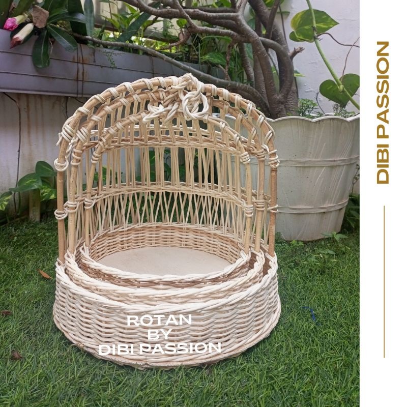 Jual KERANJANG HANTARAN SESERAHAN ROTAN BULAT SET ISI 3 HAMPERS GIFT ...