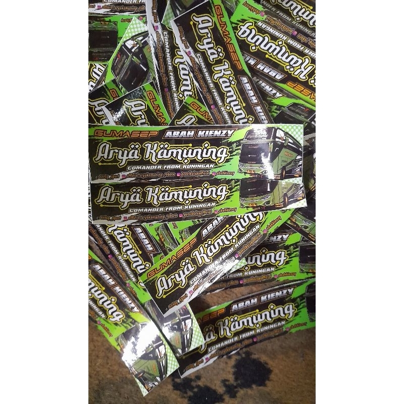 Jual Stiker bis telolet/basuri pecel balap ARYA KAMUNING ori 100% ...