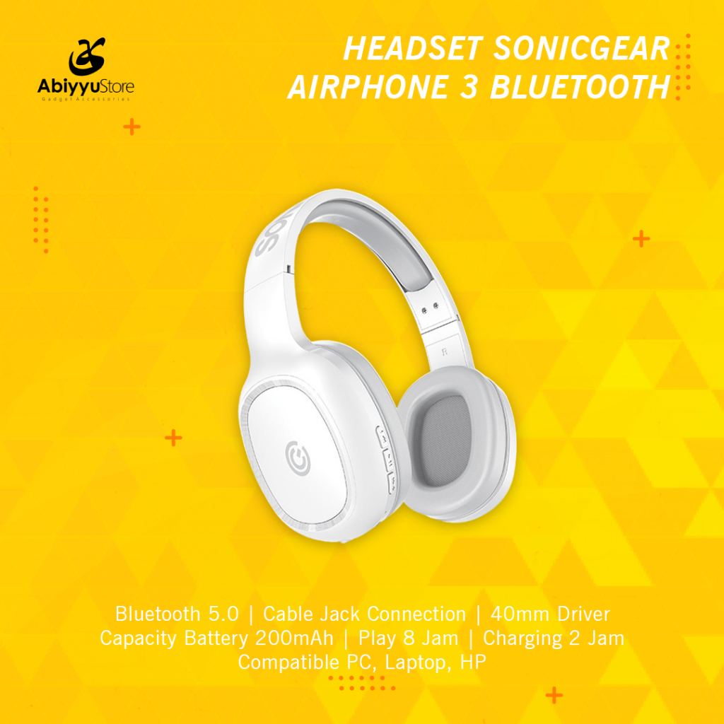 Jual Headset Bluetooth Sonicgear Airphone 3 Wireless Headphone Komputer ...