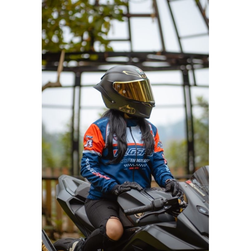 Jual Rollingspeed Jacket Nascar Vango Blue - Jaket Anti Air | Shopee ...