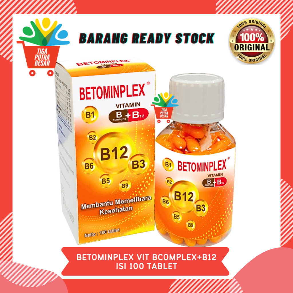 Jual BETOMINPLEX VITAMIN B COMPLEX ISI 100 TABLET MEMELIHARA KESEHATAN ...