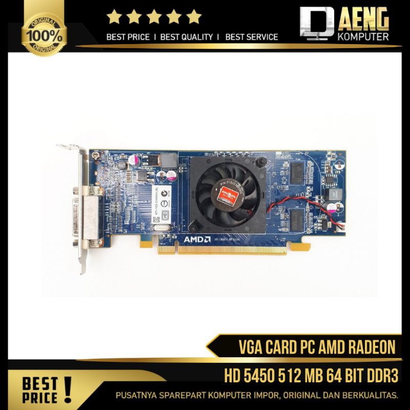 Jual VGA Card PC Amd Radeon HD 5450 512 MB 64 bit DDR3 Profil PC mini Lengkap Converter Dms to ...