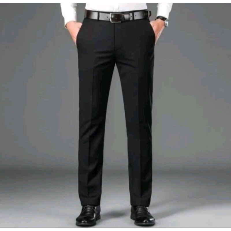 Jual CELANA KANTOR FORMAL PRIA SLIMFIT BAHAN DASAR KAIN WOLL PREMIUM | Shopee Indonesia