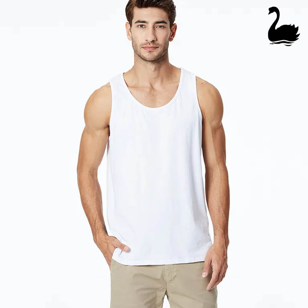 Jual Singlet SWAN PUTIH / Kaos Dalam Pria Dewasa Adem Dasar Putih Polos ...