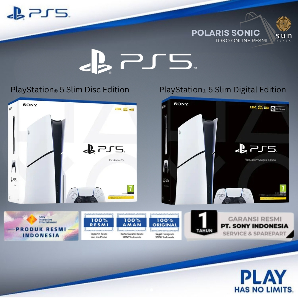 Jual Sony® PS5™ PlayStation® PS 5 Slim Disc / Digital Garansi & Produk Resmi Sony Indonesia ...