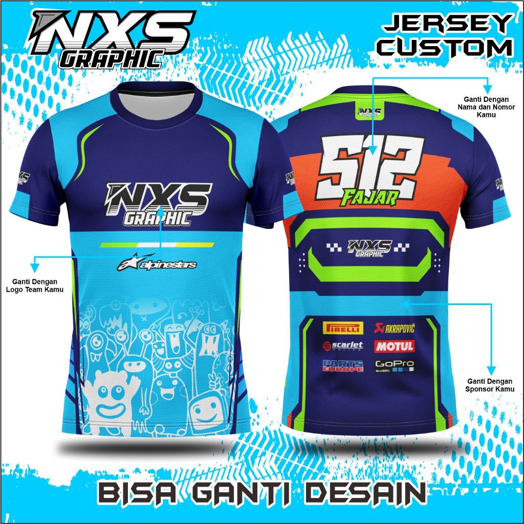 Jual KAOS RACING KERAH CUSTOM DESAIN FULL PRINTING | Shopee Indonesia