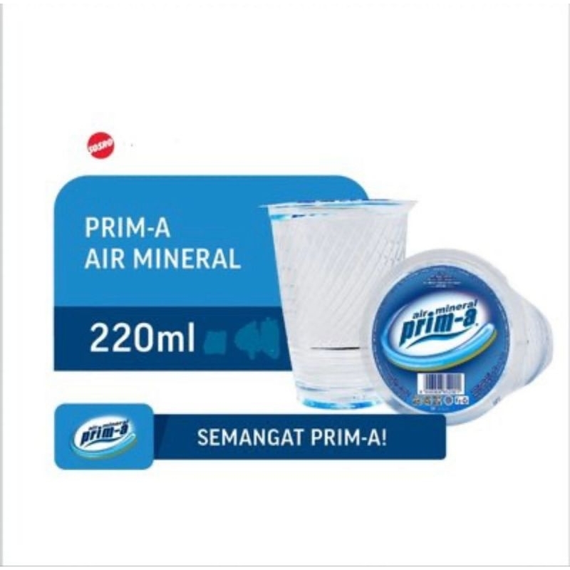 Jual SOSRO AIR MINUM MINERAL PRIMA GELAS 220ML (PAKET ISI 3) EXP FEB ...