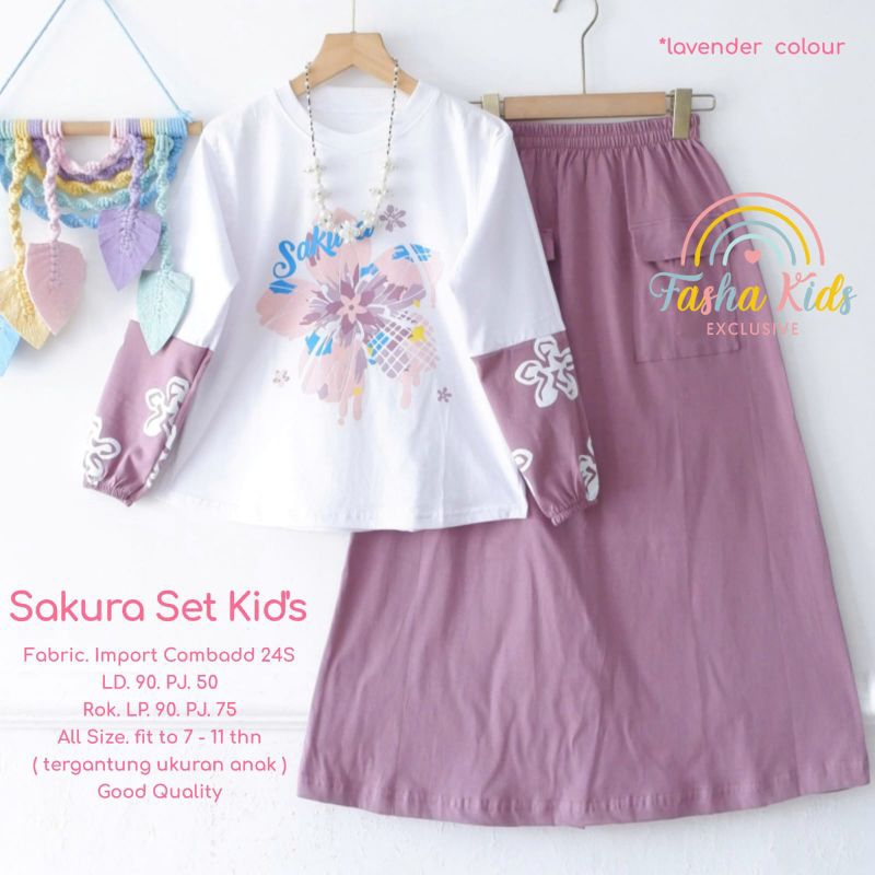 Jual setelan rok anak perempuan 7-13 tahun matt combadd original by ...