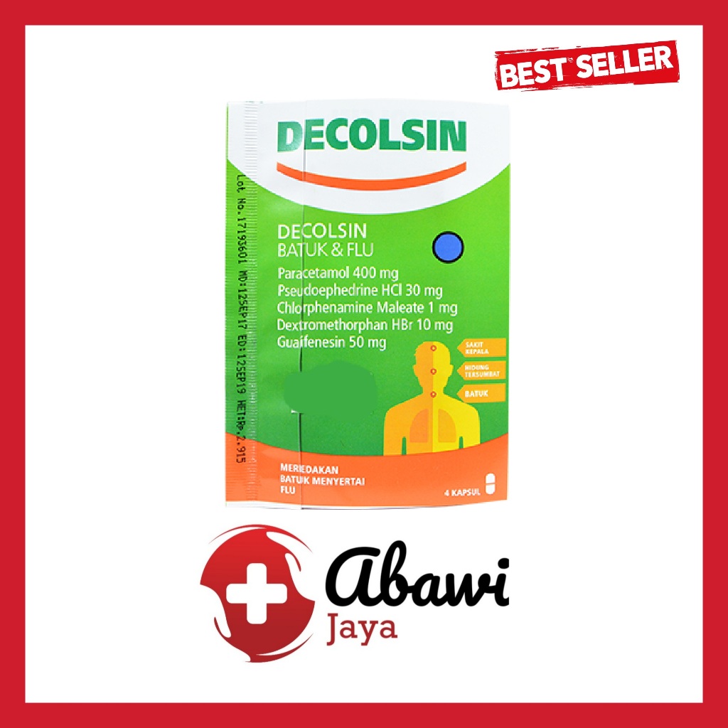 Jual [AB] Decolsin 4 Kapsul - Obat Flu Demam Batuk Pilek Hidung ...