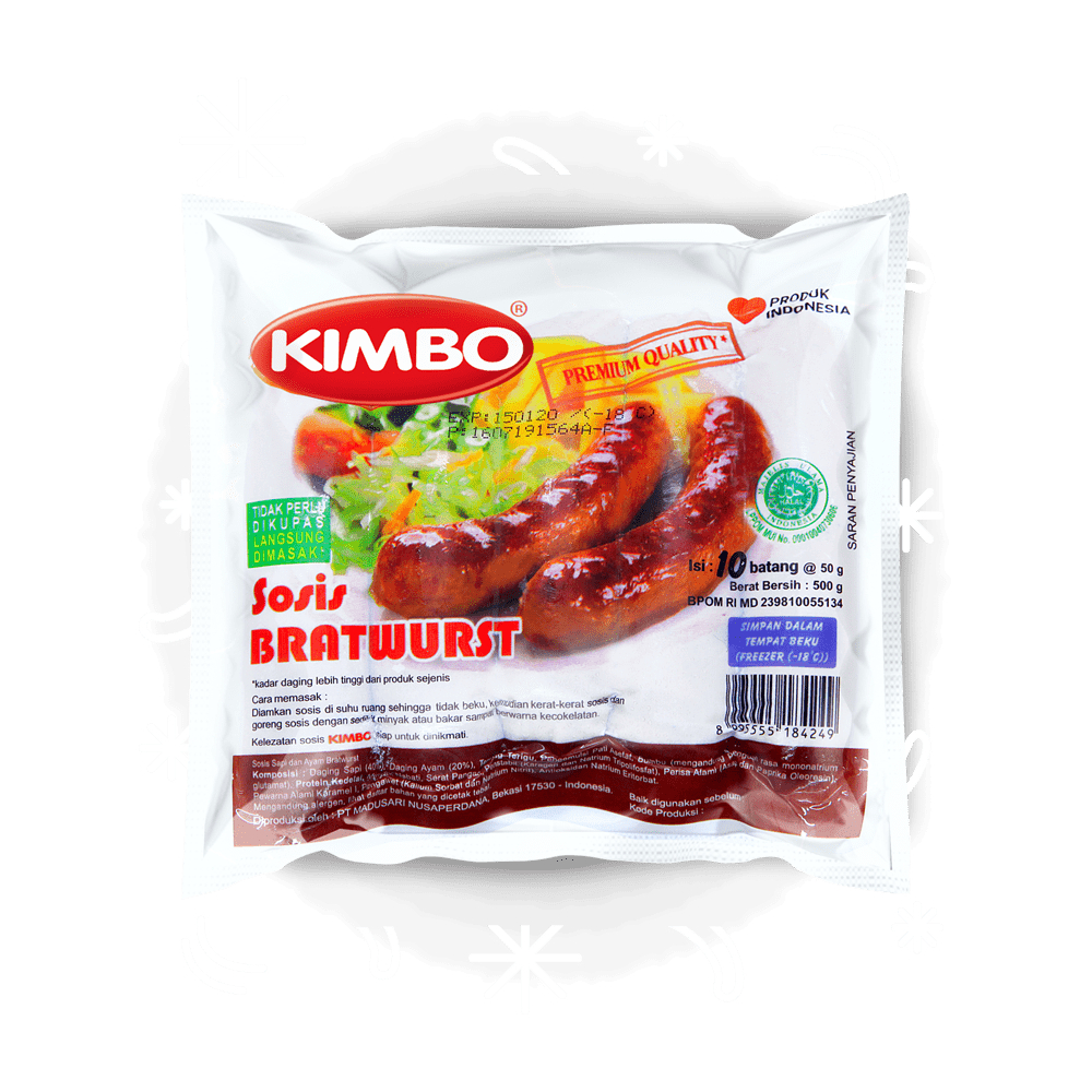 Jual Kimbo Sosis Bratwurst 500gr Kimbo Sosis Bratwurst 500gr | Shopee ...