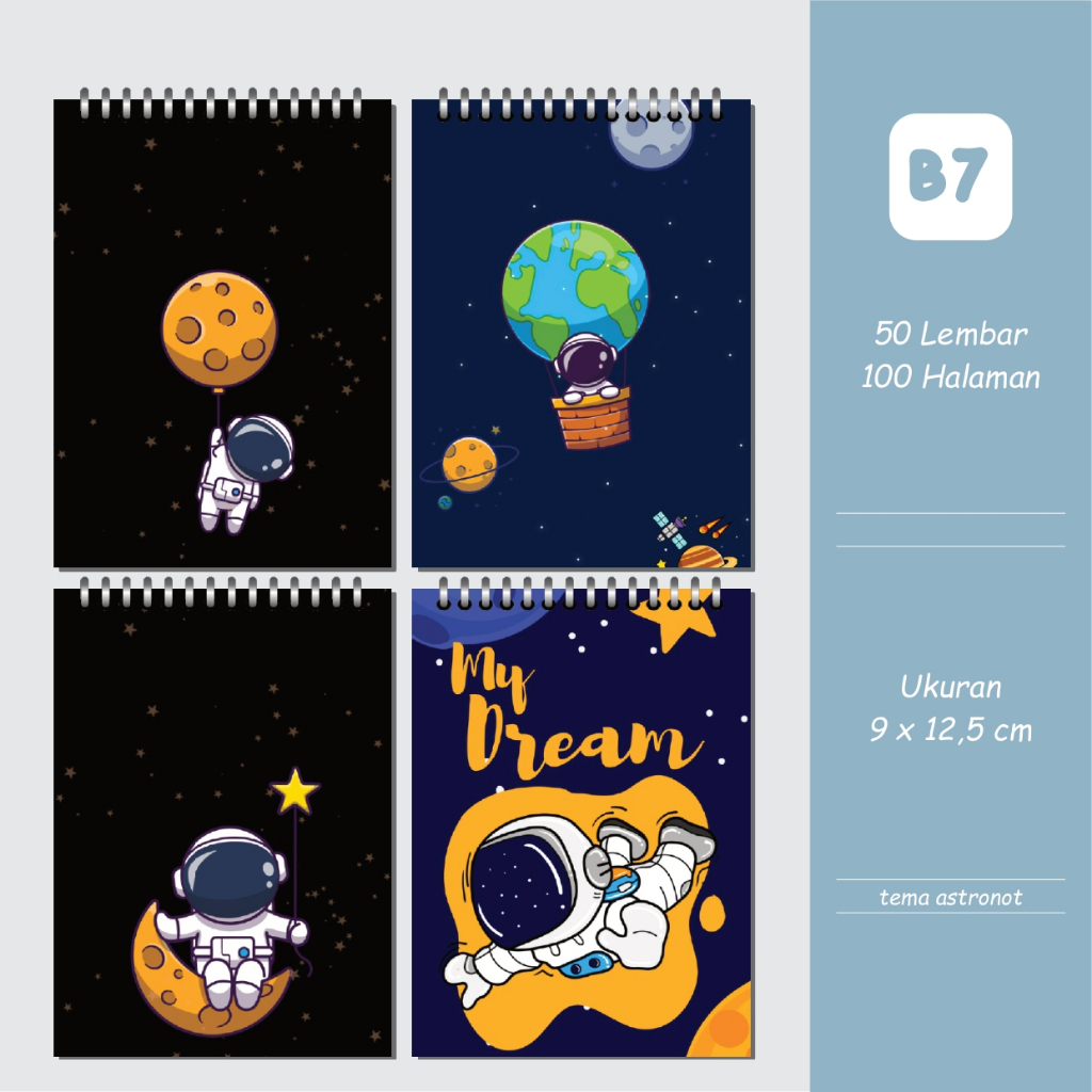 Jual NOTEBOOK BUKU MINI RING B7 100 HALAMAN MOTIF 3D | Shopee Indonesia