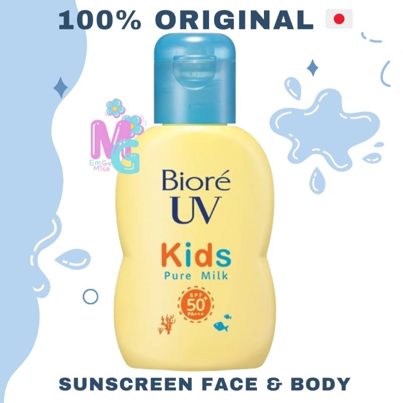 Jual Biore UV Kids Pure Milk Sunscreen Face+BodySPF50 Original Japan ...