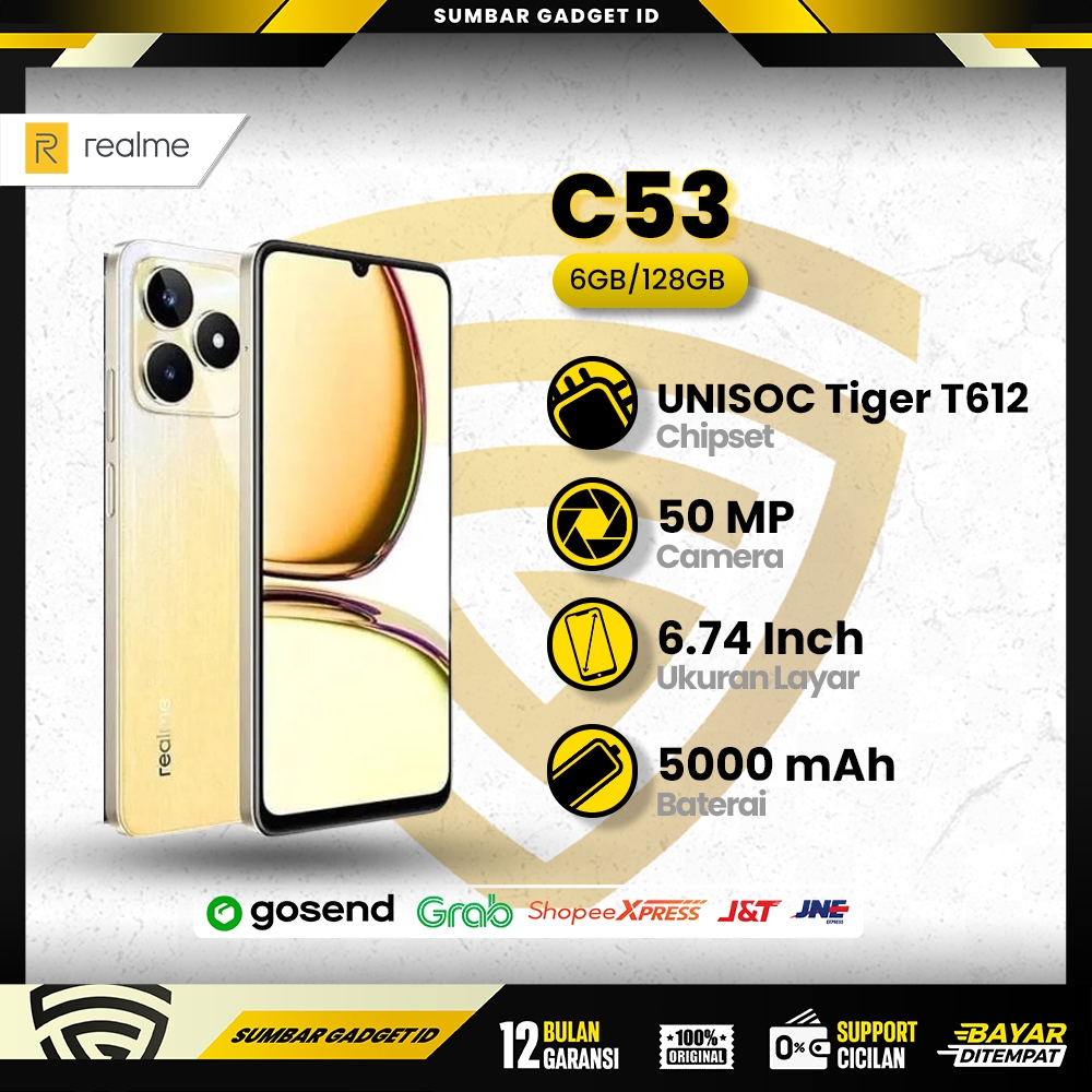 Jual Realme C53 6/128GB 8/256 NFC [+6GB Extended Ram] Original Garansi Resmi 1 Tahun | Shopee ...
