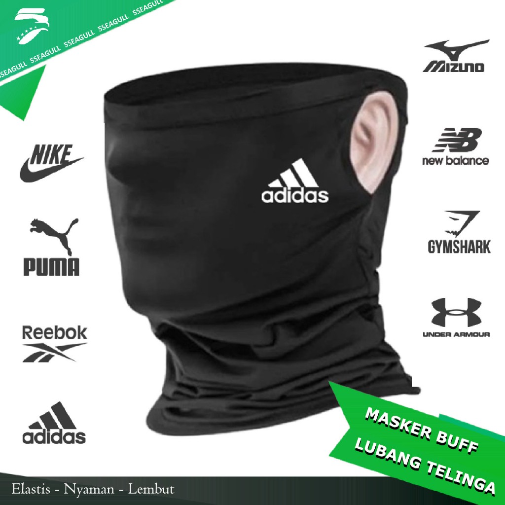 Jual MASKER BUFF LUBANG TELINGA HITAM / MASKER BUFF PELINDUNG WAJAH ...