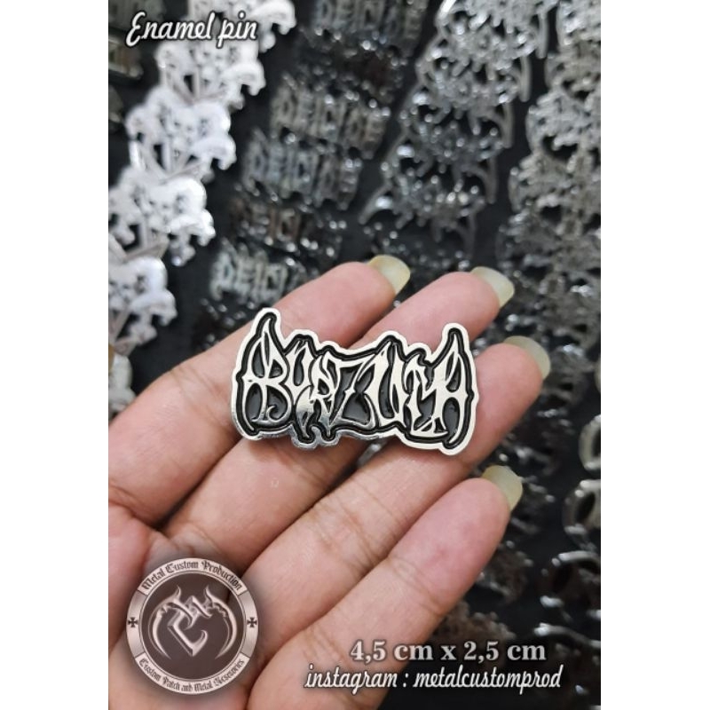 Jual Enamel Pin Badge Metal Burzum Font / Pin Badge / Pin Metal ...