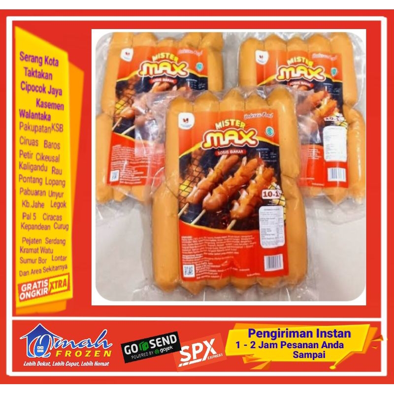 Jual Sosis Bakar Mister Max 500g,Sosbak mini,Frozen Serang | Shopee ...