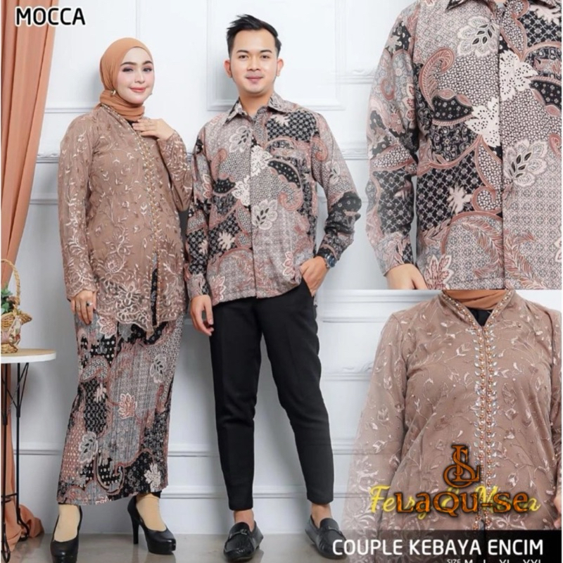 Jual Set Couple Kebaya Wisuda Couple Kebaya Encim Dan Kemeja Batik Pria ...