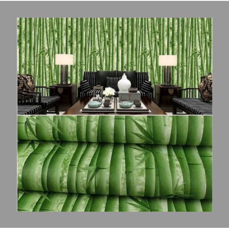 Jual Wallpaper Stiker Dinding Motif Daun Bambu / Bambu Acak Pvc Grade A | Shopee Indonesia