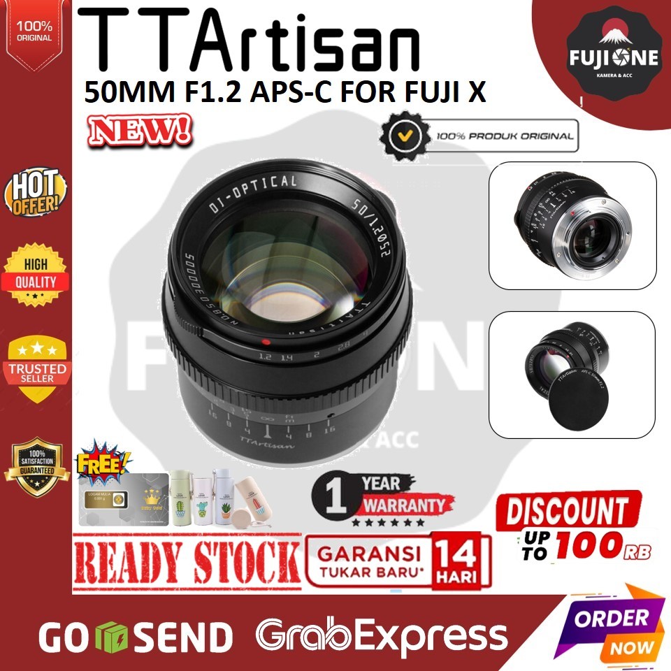 Jual Lensa TTArtisan 50mm f1.2 for Fujifilm X Mount Fuji | Shopee Indonesia