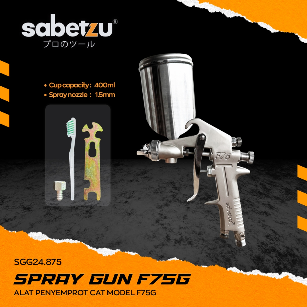 Jual Spray Gun F75G Tabung Atas 400ml Alat Semprot Cat Mobil Tabung Atas F75g Alat Penyemprot ...