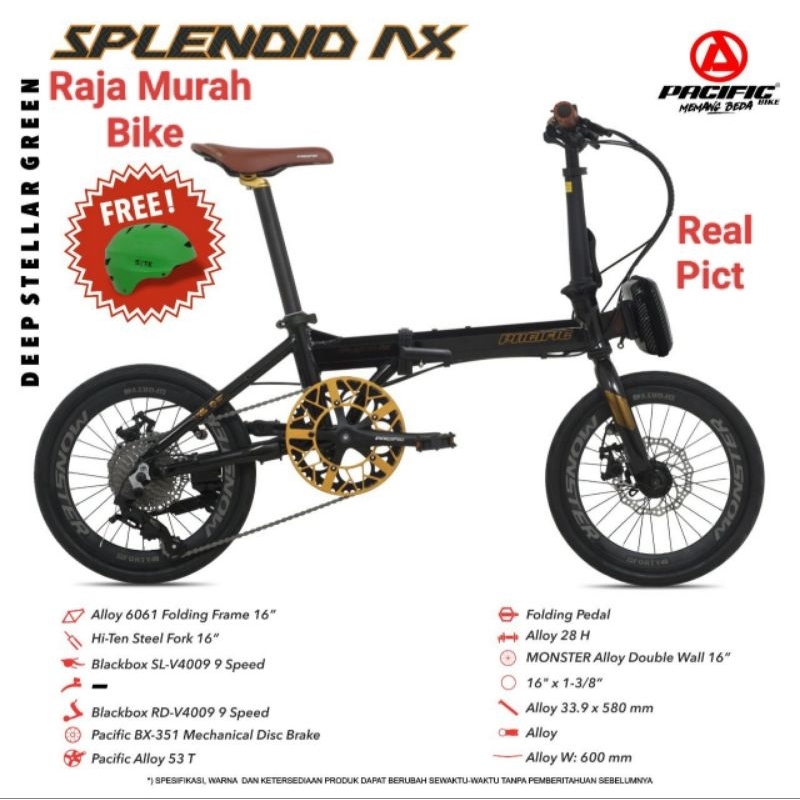 Jual Sepeda Lipat Pacific Splendid AX VT 16 Inch Sepeda Lipat 16 Inch ...