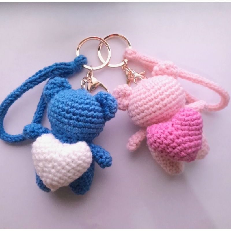 Jual Bear Couple Keychain | Lovely Runner | Crochet | Shopee Indonesia
