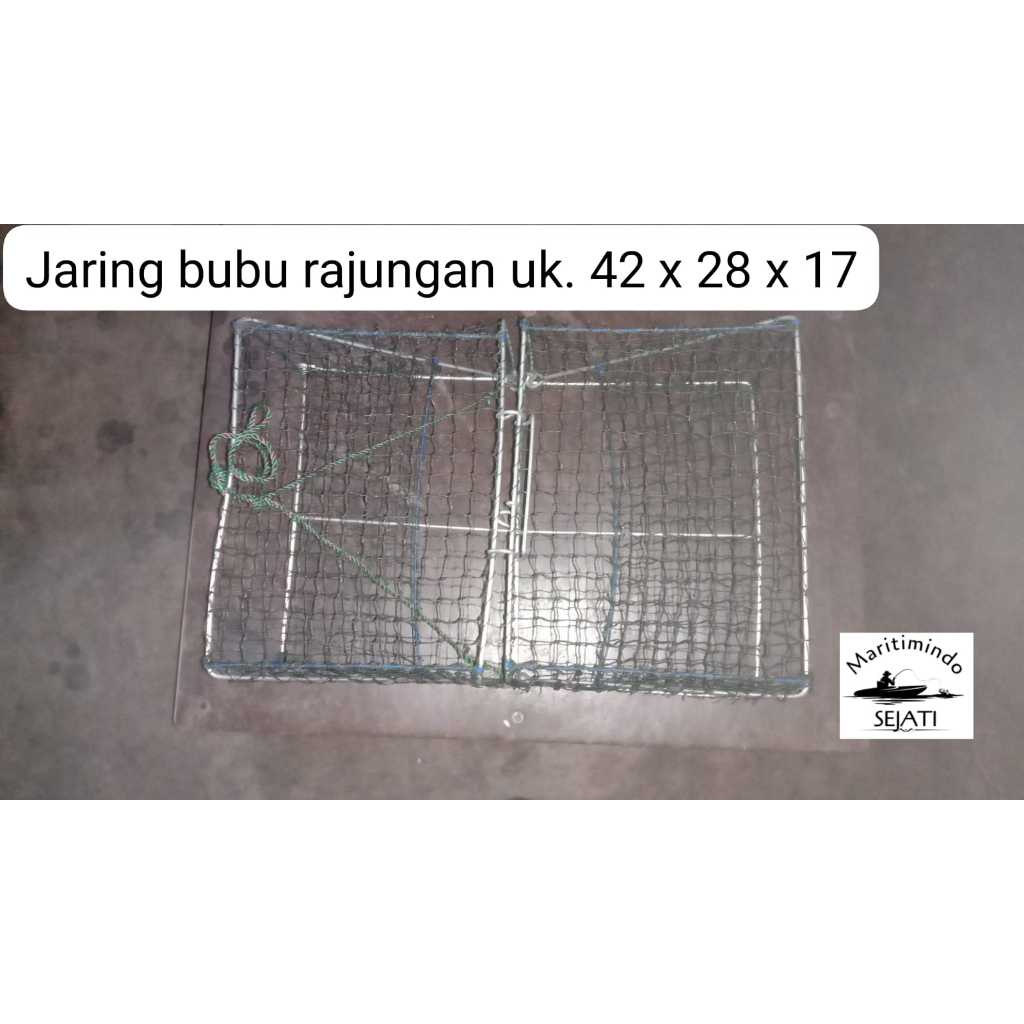 Jual BUBU RAJUNGAN KOTAK perangkap kepiting uk. 42 cm x 28 cm x 17cm ...
