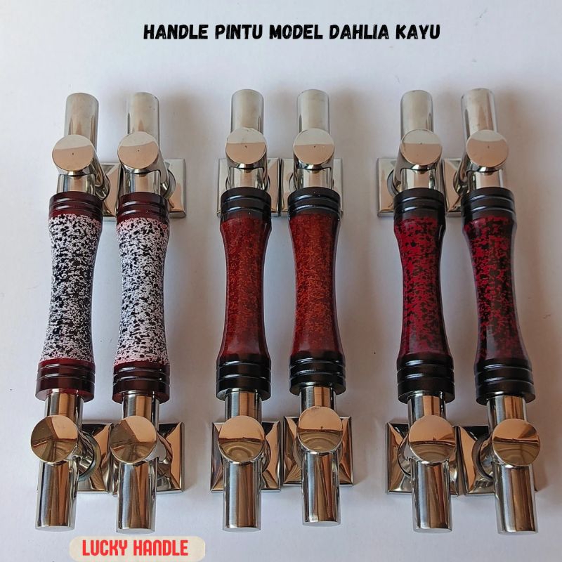 Jual Handle Pintu Rumah Minimalis / Model dahlia kayu 33cm / Stenlis ...