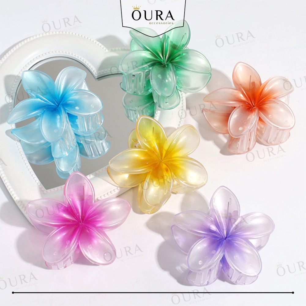 Jual Jepit Rambut Bunga Kamboja Bali Flower Hair Clip Korean Style Aesthetic Jedai Flower ...