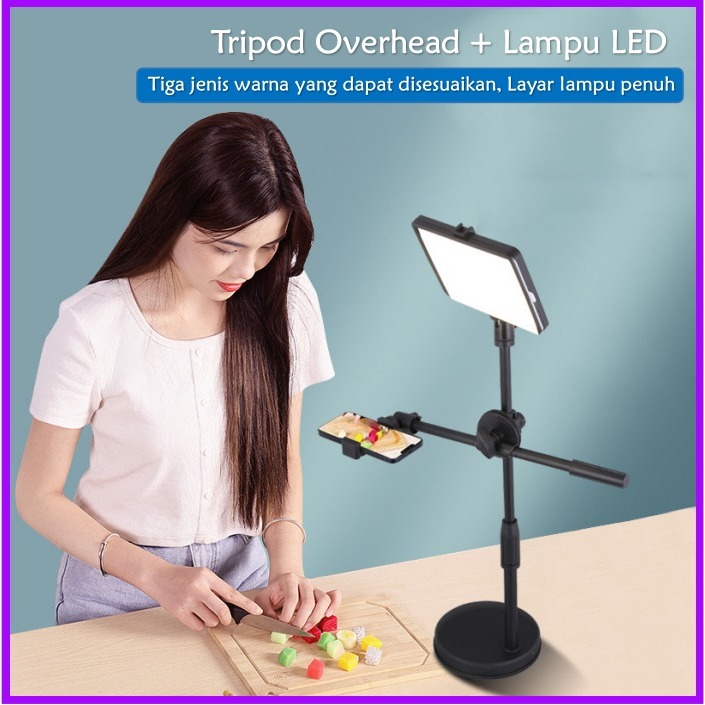 Jual KV Overhead Phone Stand + Led Lampu Stand Holder Phone Holder ...